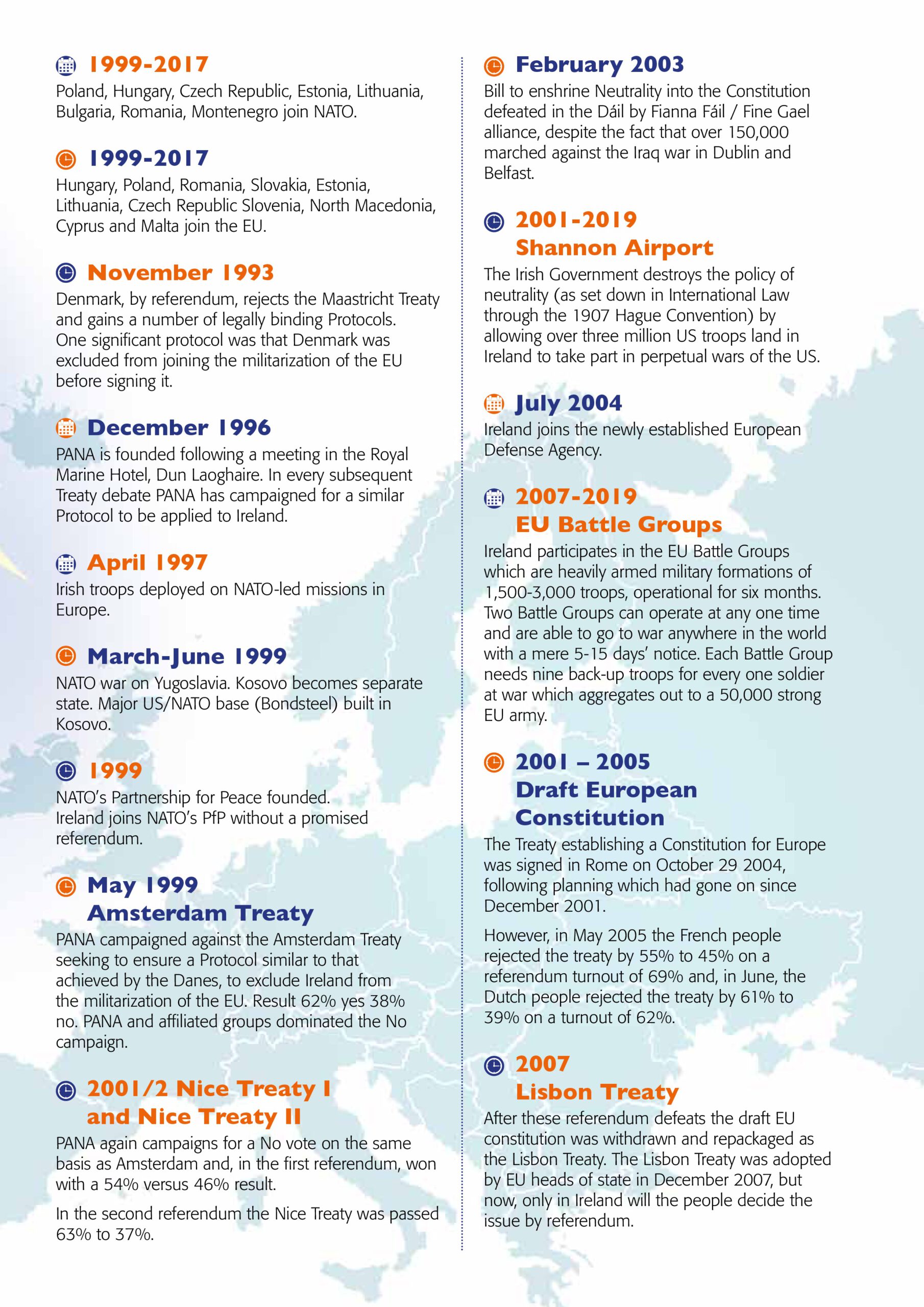 FACTSHEET The Road to the EU Army – No to war – no to NATO Network