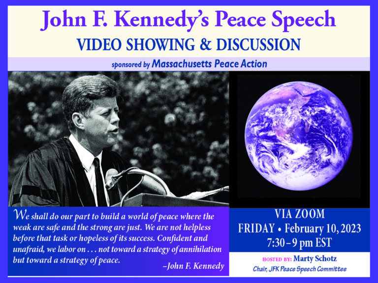 2023/02/10 7:30 to 9 pm EST via ZoomJFK’s Peace Speech & Disscusion ...