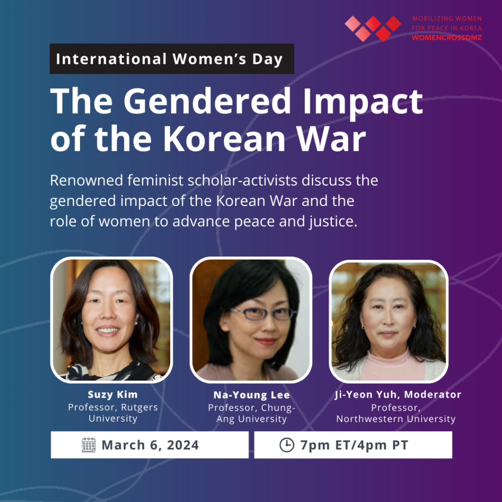 2024/03/06 What does gender have to do with the Korean War? – No to war ...